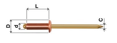 Copper Rivets 3.2mm x 9mm – KFC Roofing